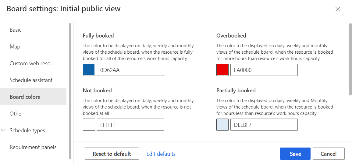 Field Service Schedule Board Advanced Settings | | Beringer Technology ...