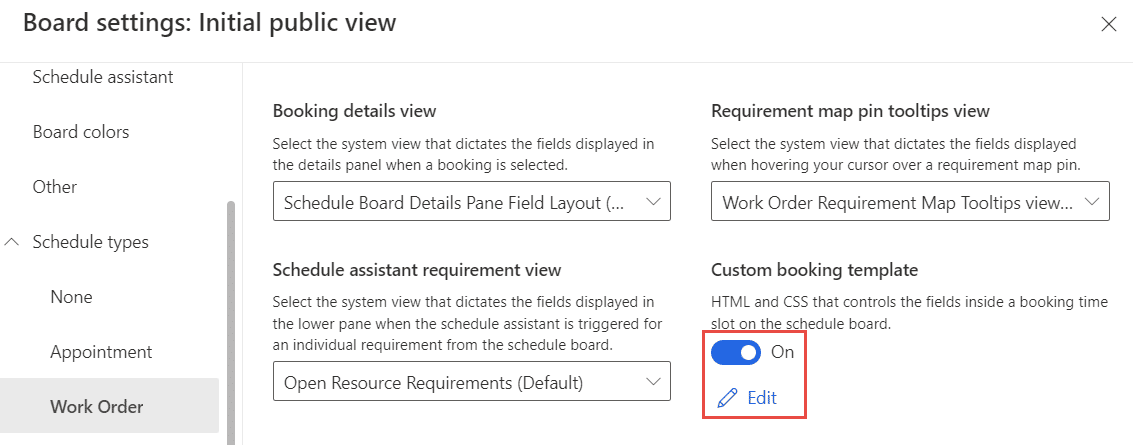 Field Service Schedule Board Advanced Settings | | Beringer Technology ...