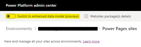 Microsoft Power Pages Enhanced Data Model | Beringer Technology Group